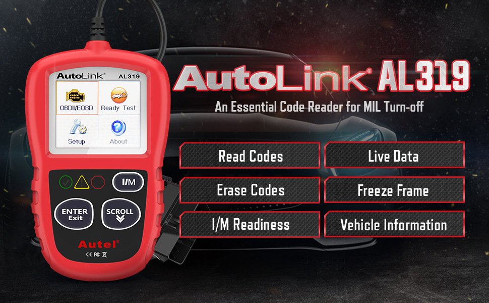 Autel AutoLink AL319 Next Generation OBDII EOBD Code Reader - uujxx