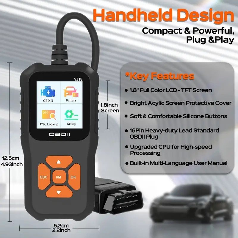 V318 OBD2 Car Scanner Diagnostic Tool Vehicle Detection Equipment - uujxx