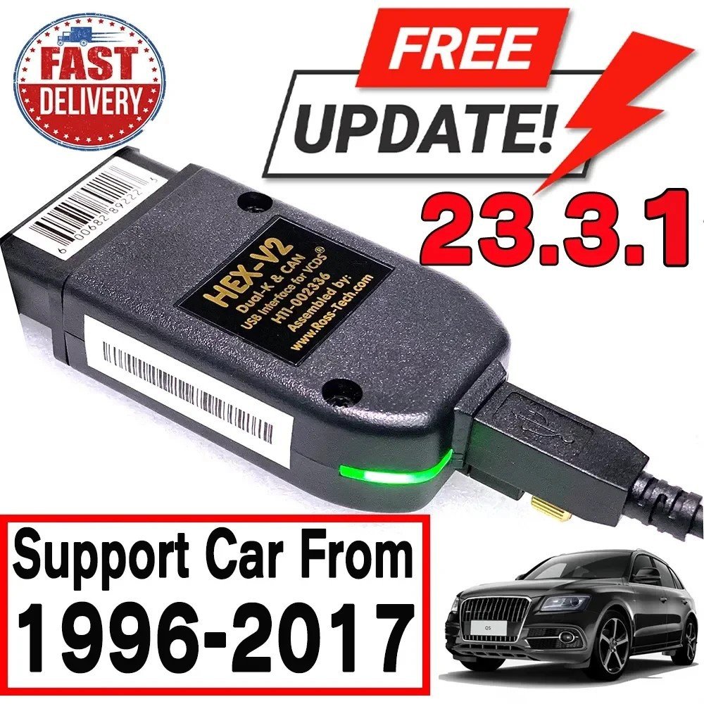 HEX V2 VCDS VAG COM23.3 22.10 5054 6154 Volkswagen Audi Car Detector ...