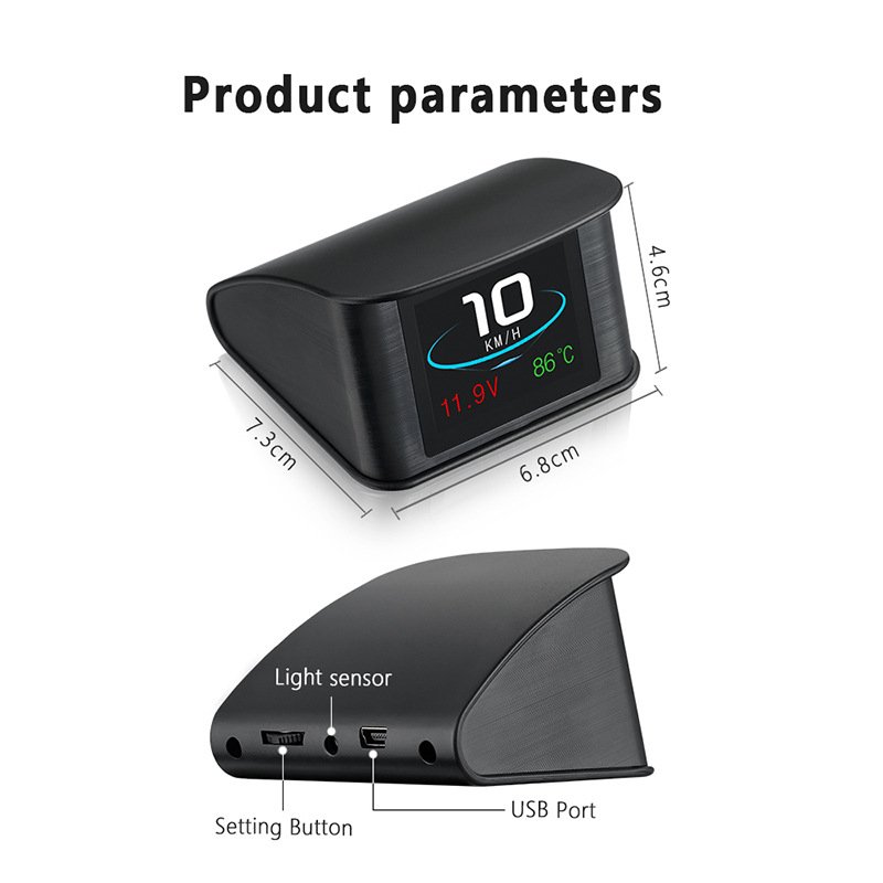 Car OBD Digital Meter Car HUD P10 2.2inch LCD Screen OBD Car Head-up ...