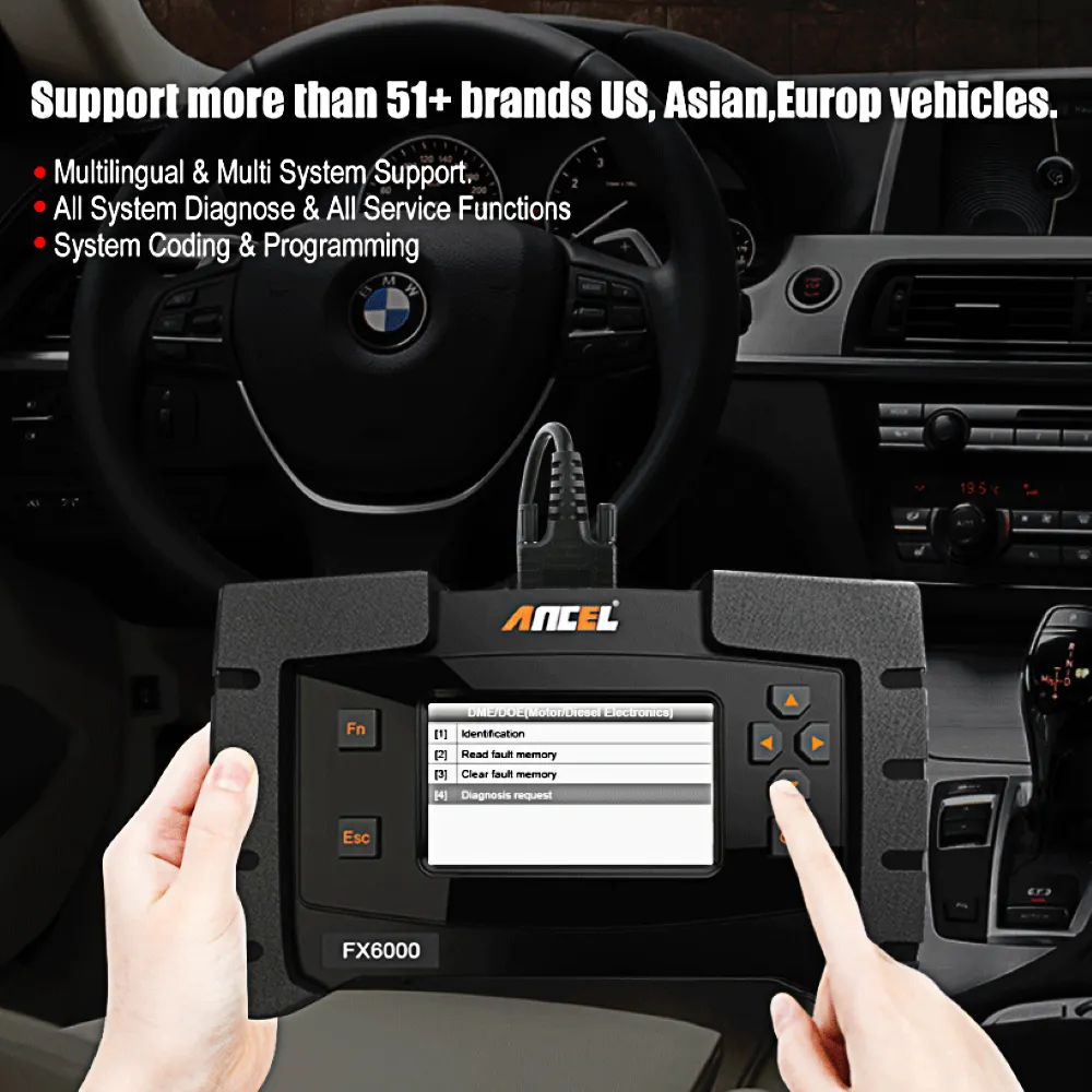 Car Diagnostic OBD2 Engine Scanner Ancel FX6000 Full System Service ...