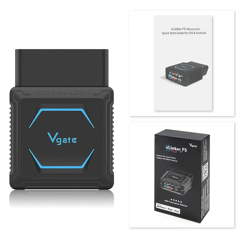 2024 Original Vgate VLinker FS Bluetooth ELM327 Free Firmware Updates ...