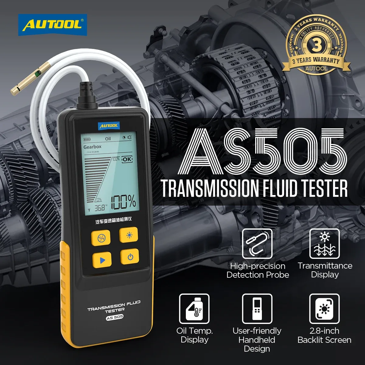 AUTOOL AS505 Car Transmission Fluid Tester ATF Exchanger Gearbox Oil ...